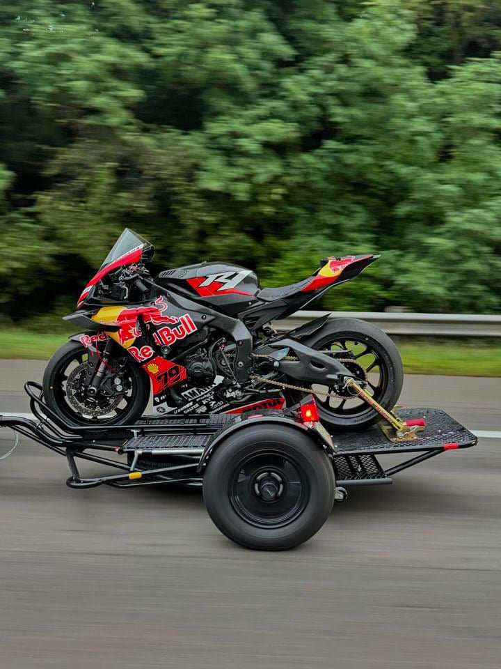 Alpha Sport Stand-Up Single Rail Ride-Up Motorcycle Trailer – Tow Smart ...